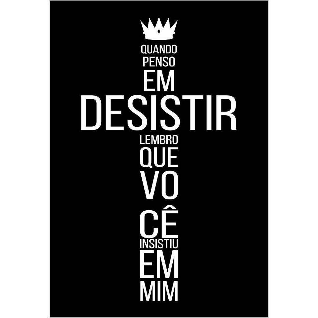 Placa Decorativa Quando Penso em Desistir… | Shopee Brasil