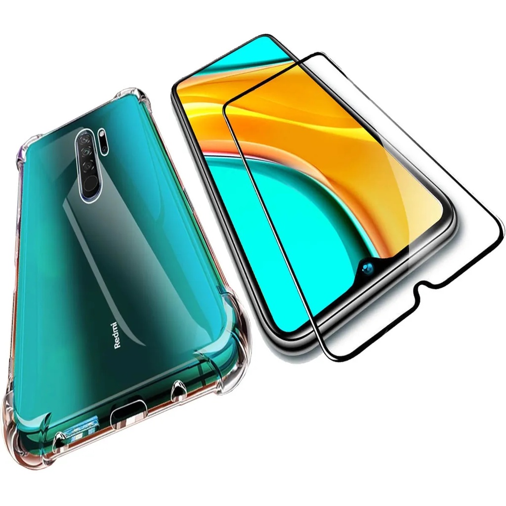 Kit Película De Vidro 9d Xiaomi Redmi 9 Capa Capinha Anti Shock