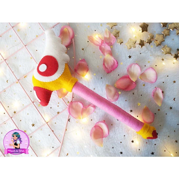 Báculo Sakura Card Captor em Feltro (Cosplay, anime, geek, nerd, otaku ...