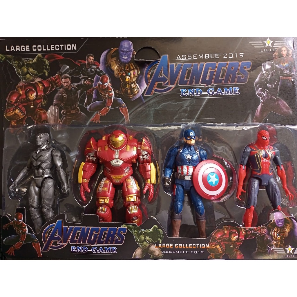 Kit Bonecos Super Heróis Avengers Marvel vingadores 4 Figuras de Ação ...