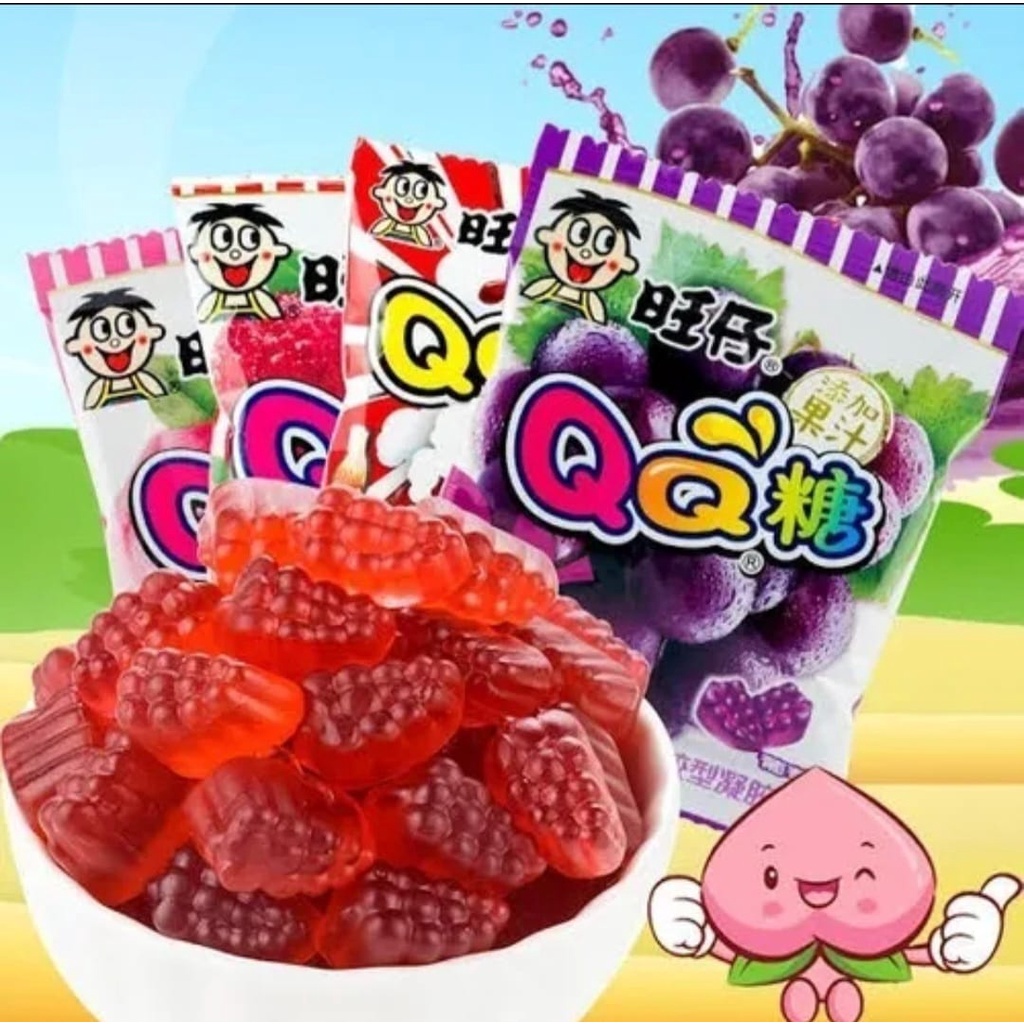 Kit Bala de Goma Oriental de Frutas QQ Gummies Want Want 20g - 4 UNID | Shopee Brasil