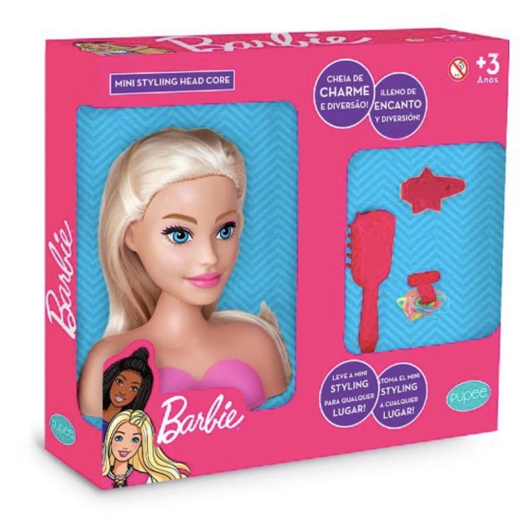 Mini Barbie Styling Head Core 15Cm | Shopee Brasil