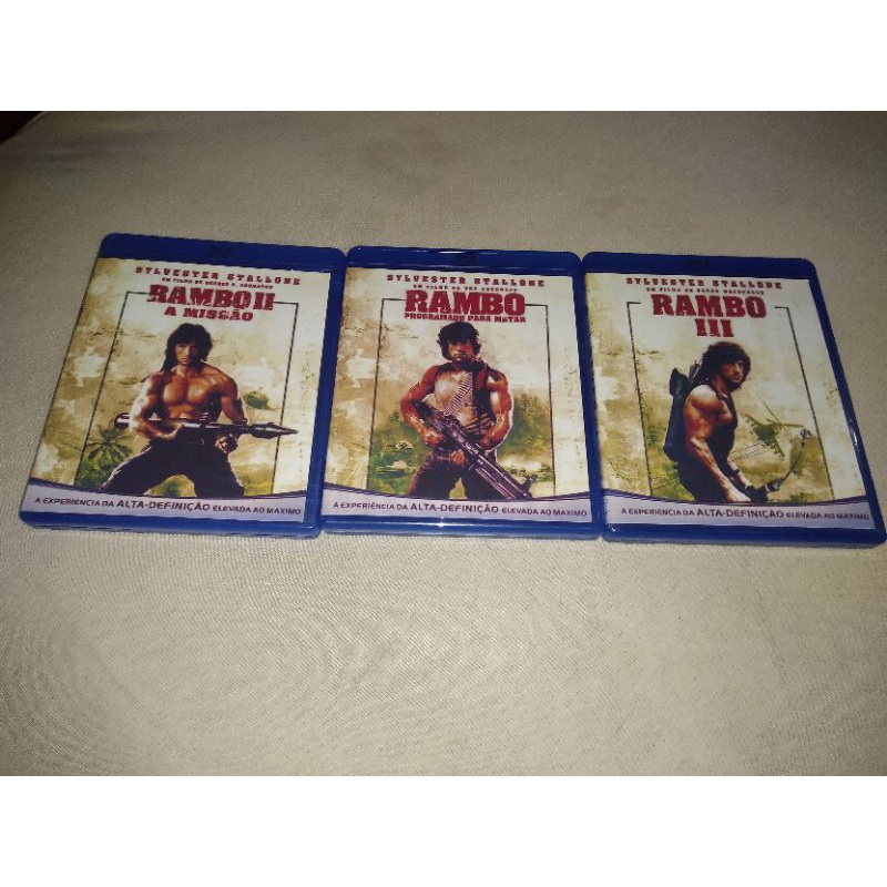 Blu Ray rambo coleção 1 2 e 3 usados originais leia descrição | Shopee ...