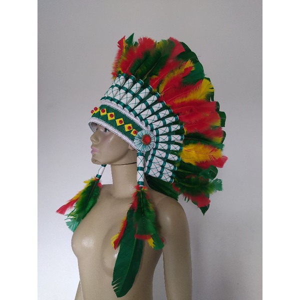 Penacho cocar indígena Caboclo umbanda e Candomblé | Shopee Brasil