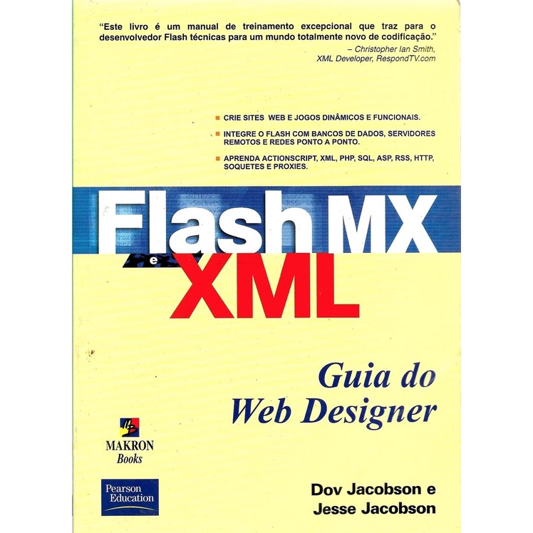 Flash MX e XML - Guia Desenvolvedor - Dov & Jesse Jacobson | Shopee Brasil