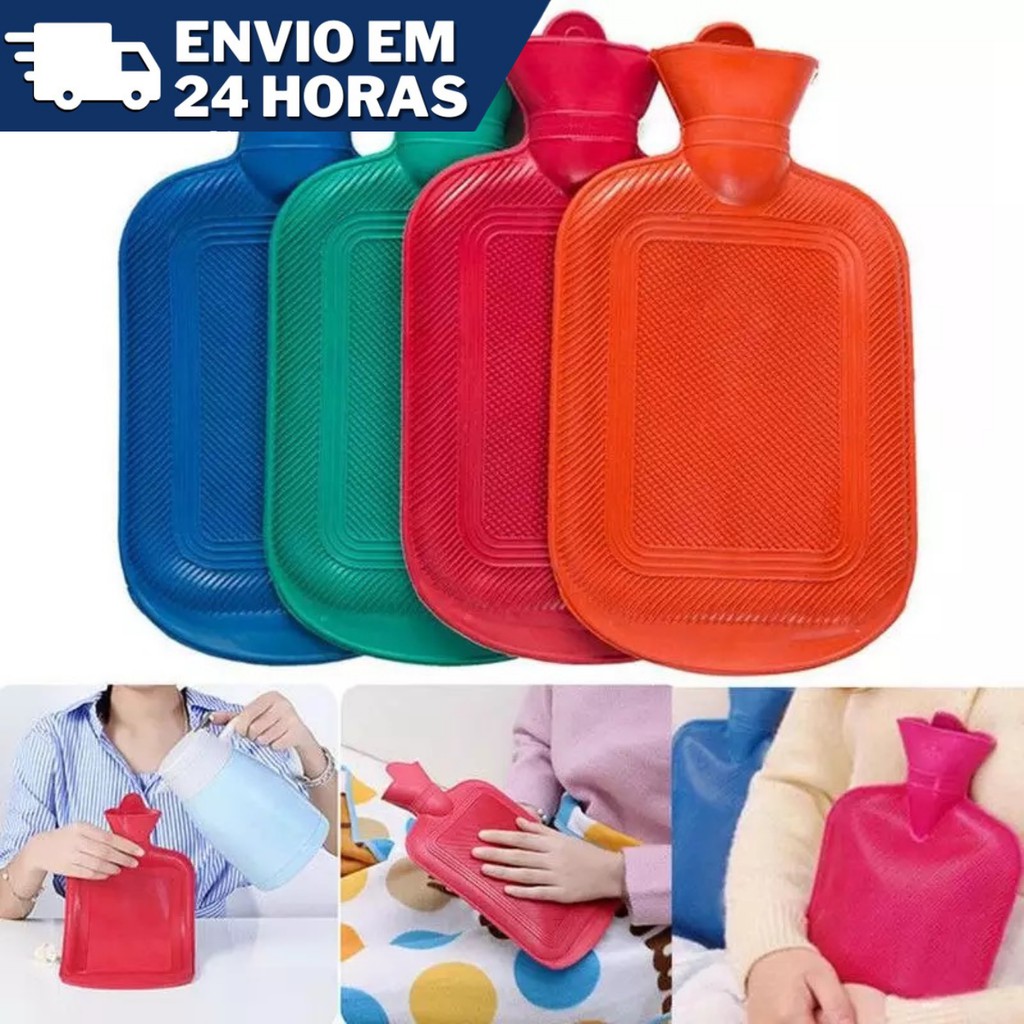 Bolsa Térmica Compressa Água Quente Fria Cólica Sinusite 1 Litro ...