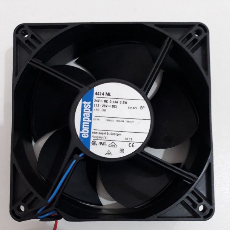 COOLER 119X119X38MM DC24V 3.2W EBM PAPST 4414ML 3000RPM C/ROLAMENTO 2 ...