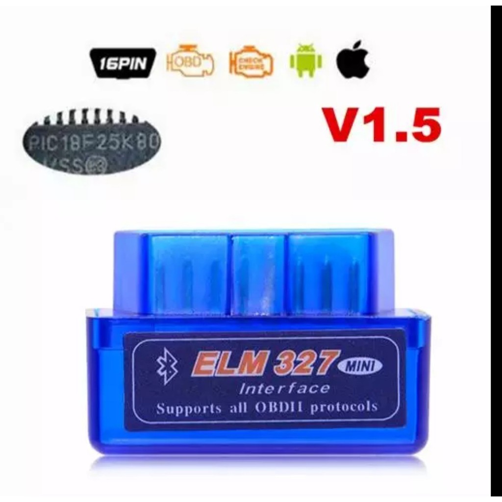 Elm327 V1.5 Obd2 Bluetooth Chip Pic18f25k80 placa dupla | Shopee Brasil