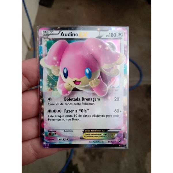 Carta Pokémon Audino EX Original Copag | Shopee Brasil