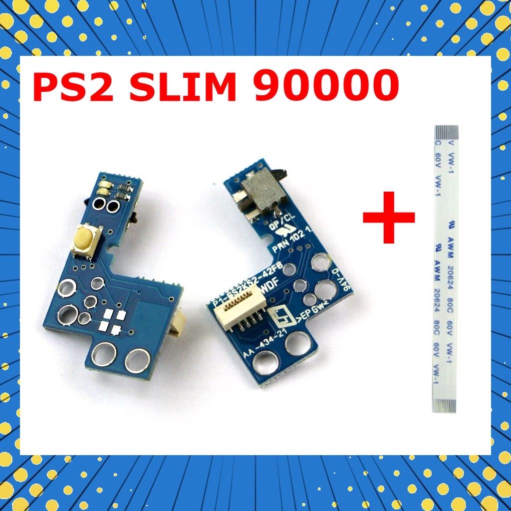 Botão Power Ps2 90000 Reset Com Flat Flex Slim Placa Model Modelo ...