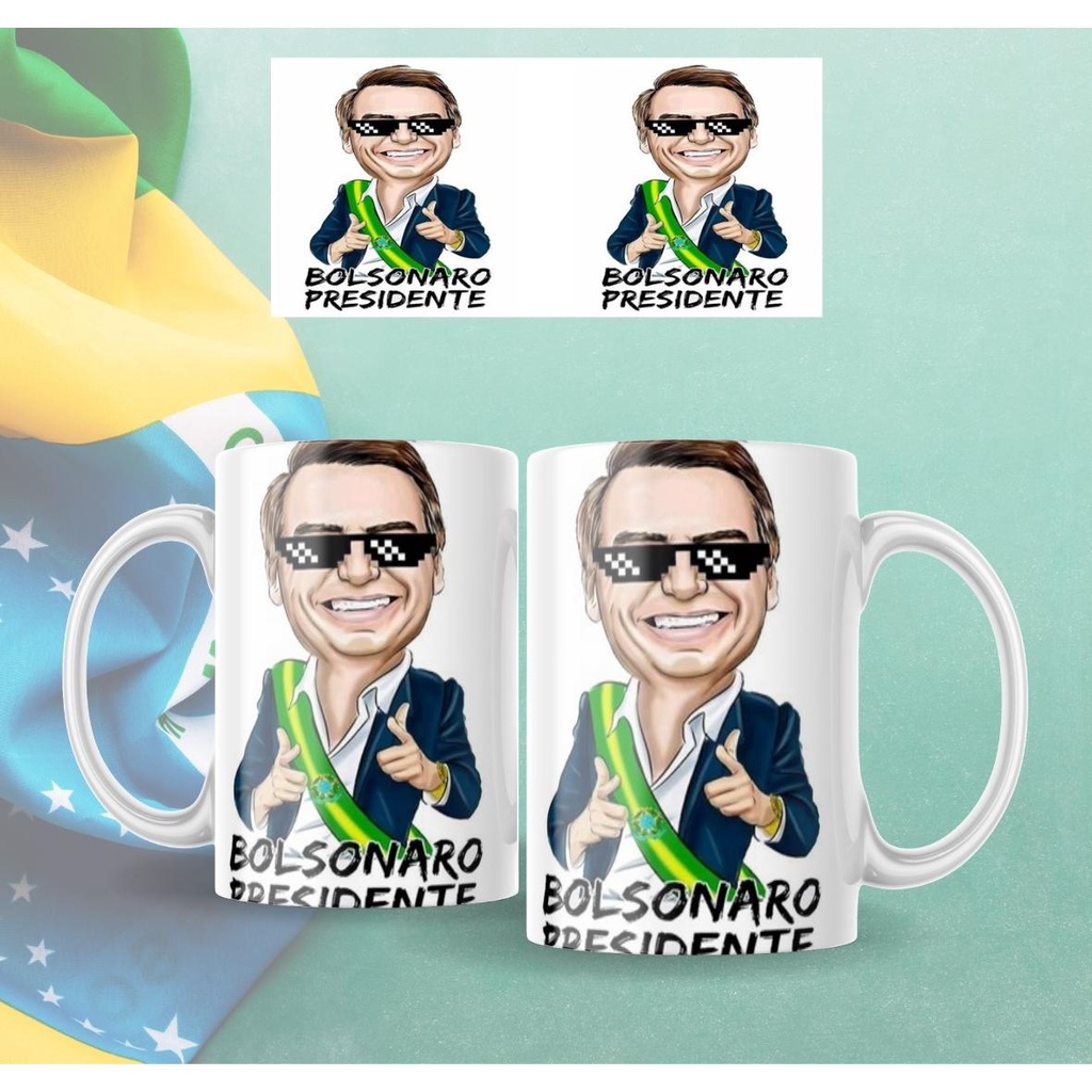 Caneca Xícara Personalizada Bolsonaro 2022 325ml | Shopee Brasil