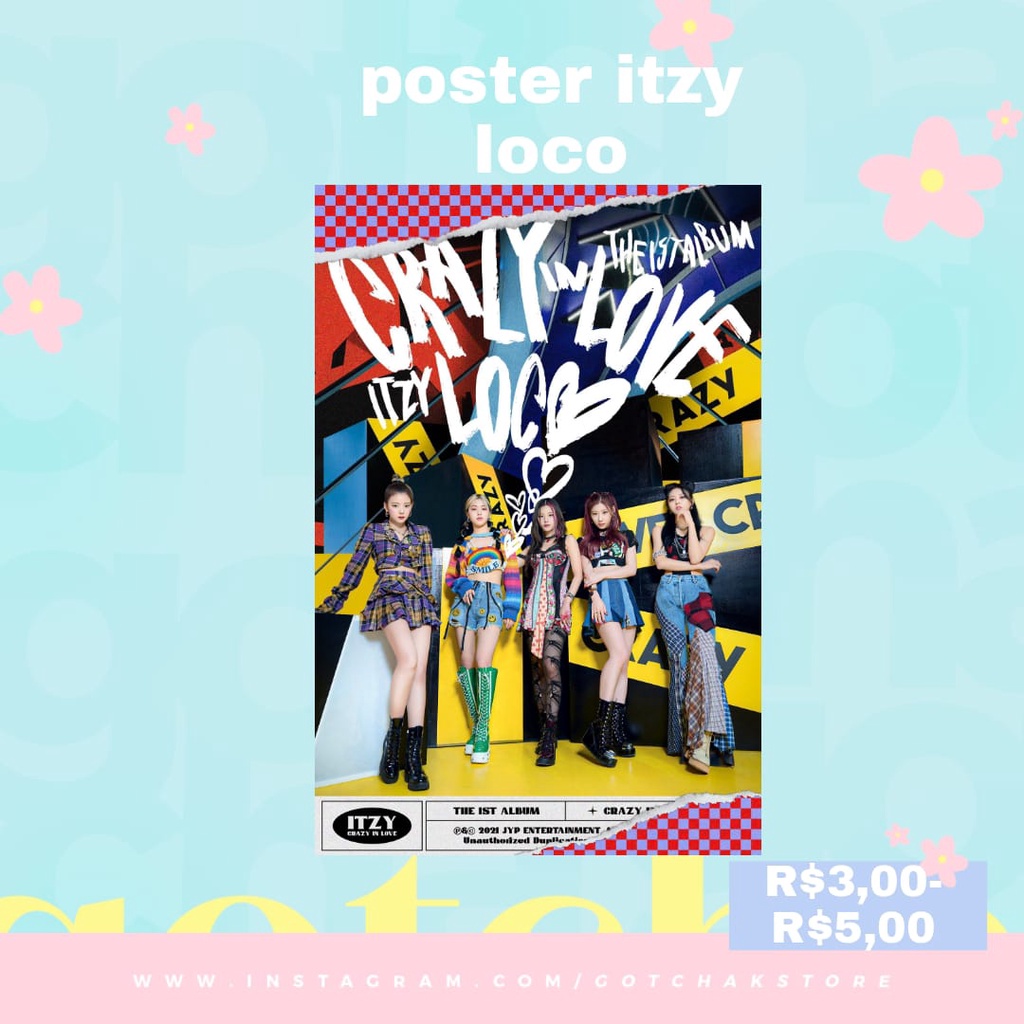 Poster itzy LOCO | poster A5 & A4 kpop fanmade | Shopee Brasil