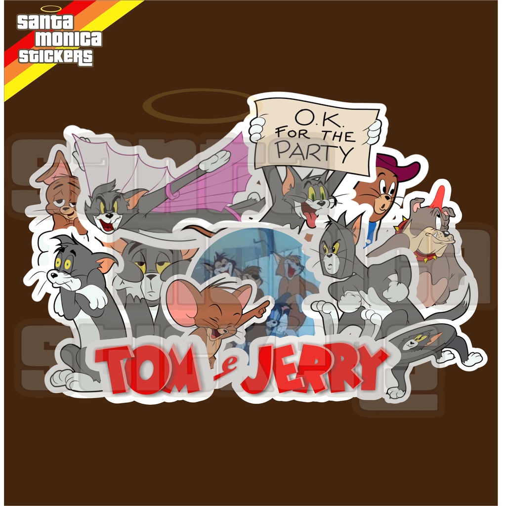 Adesivos do Desenho Animado Tom & Jerry | Shopee Brasil