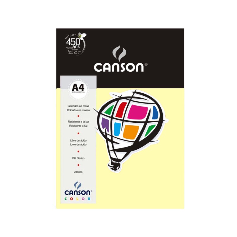 Papel Canson Color - Marfim A4 180g (10 folhas) | Shopee Brasil