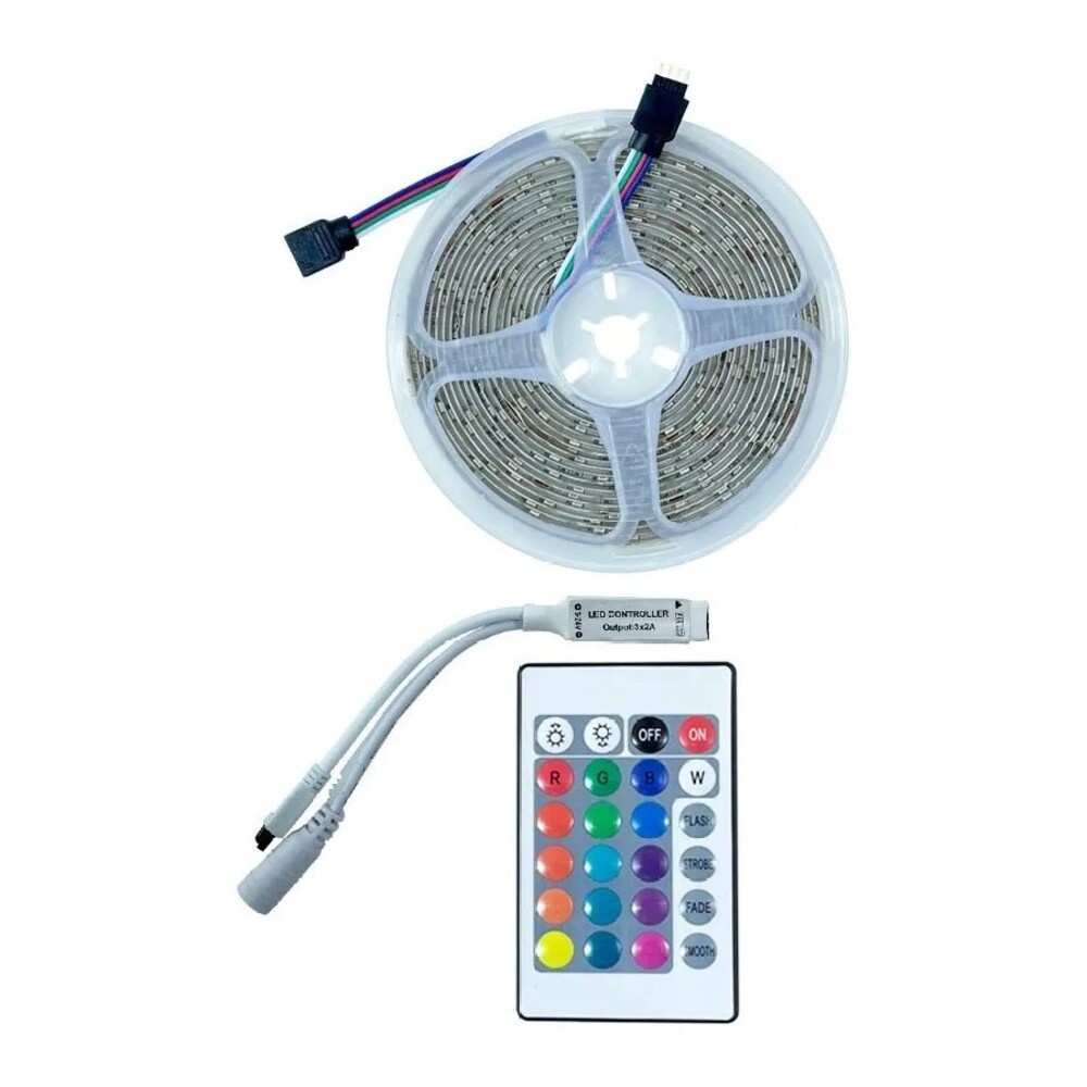 Fita de Led Rgb 3528 com Controle S/ Fonte Lehmox - Ley-2835 | Shopee ...