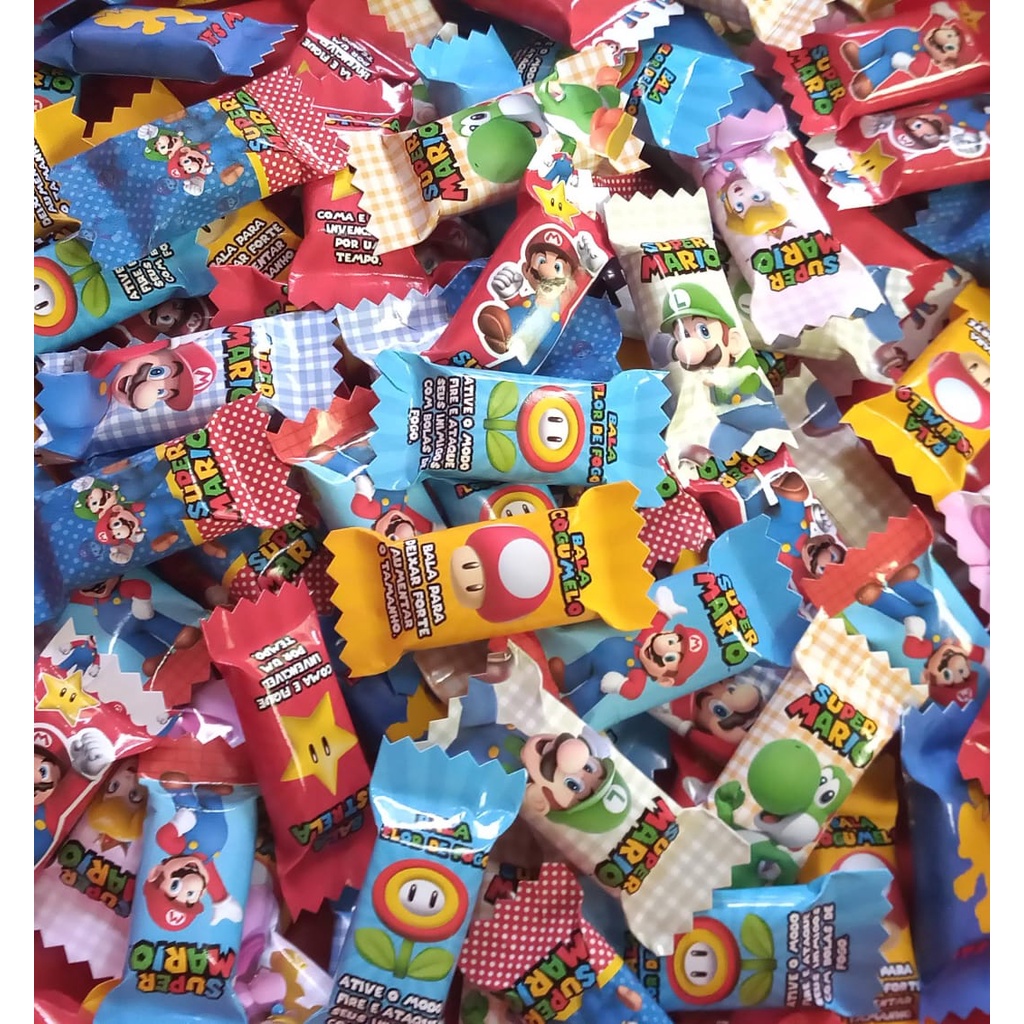 balas personalizadas super mario | Shopee Brasil