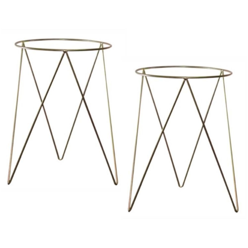 Kit 2 Suportes Tripé Chão Ferro p/Vaso Planta Jardinagem nv511 | Shopee ...