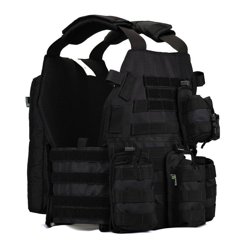 Colete Airsoft Modular Montado Tático Militar Rip Stop Plate Carrier ...
