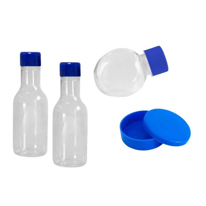 Kit 30 unidades Garrafinhas de pvc 50ml + Mini latinhas + Baleiros lembrancinhas festas chá de ...