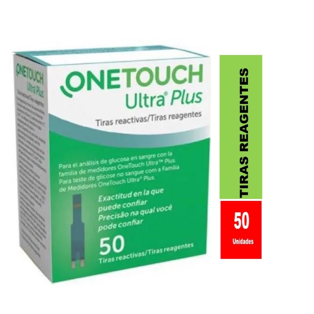 Tiras Reagentes One Touch Ultra Plus (caixa com 50 unidades) medir ...