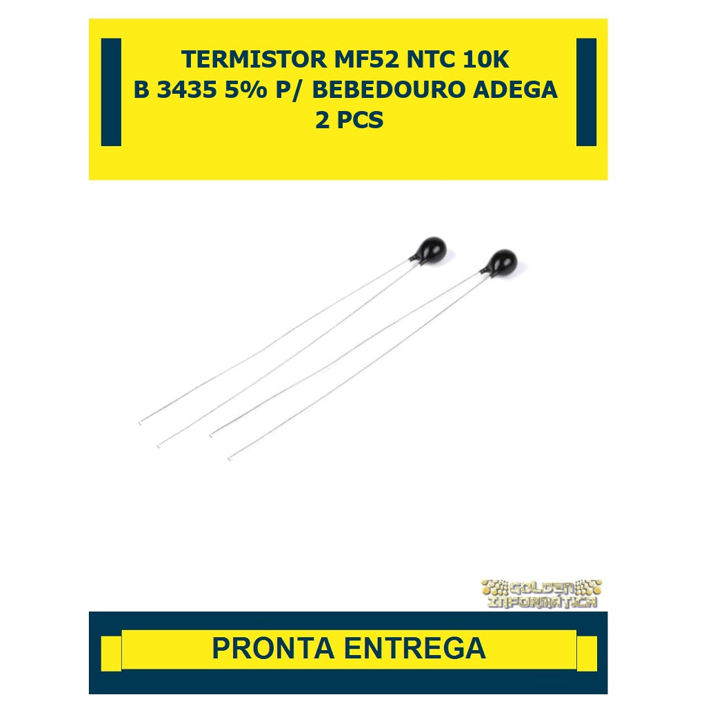 TERMISTOR MF52 NTC 10K B 3435 5% BEBEDOURO ADEGA - (KIT 4 PÇS) | Shopee ...