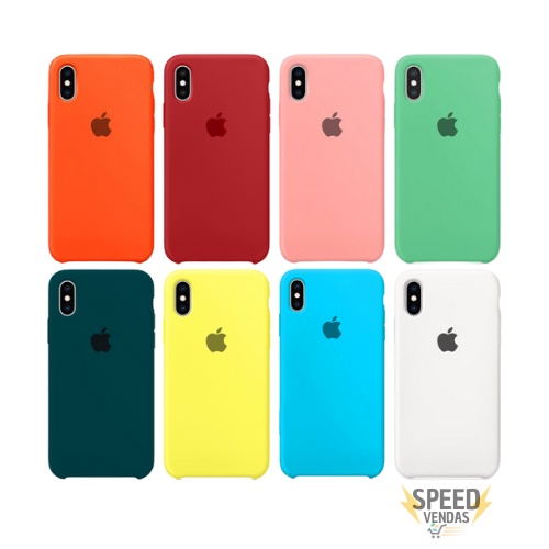 Capa Capinha Case iPhone Xs Max Silicone Com Logo Aveludada Por Dentro ...