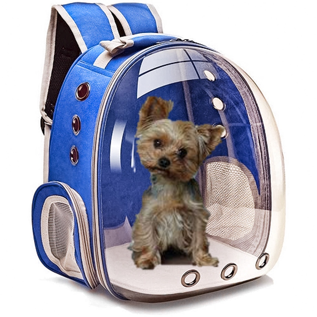 Mochila Espacial Para Transporte Astronauta Transparente Pets Cachorros