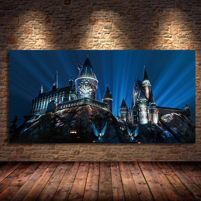 Harry Hogwarts Owl School Poster Flowerpot Canvas Pintura a óleo Pintura a óleo Pintura de ...