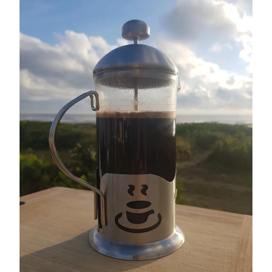 Cafeteira Francesa Prensa Cremeira Cha Cafe 600 ml Coffee | Shopee Brasil