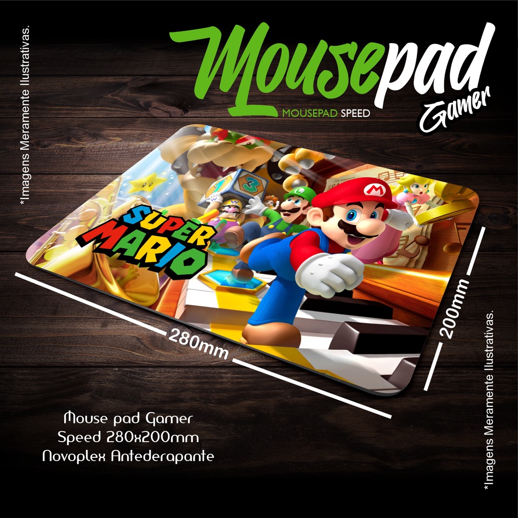Mouse Pad Personalizado Background Super Mario | Shopee Brasil