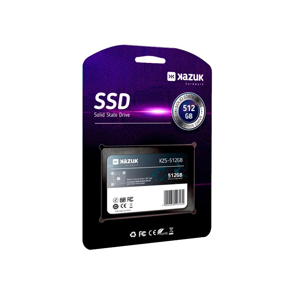 Disco Sólido SSD 512GB KAZUK | Shopee Brasil