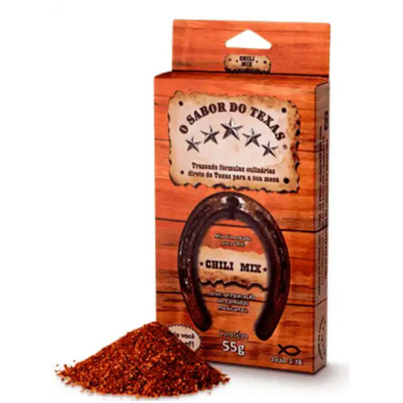 Tempero Chili Mix Texano 55g (Promoção) | Shopee Brasil