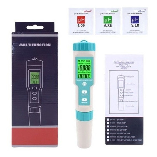Medidor 7 Em 1 - Ph/tds/ec/orp/salinidade/s.g/temperatura | Shopee Brasil