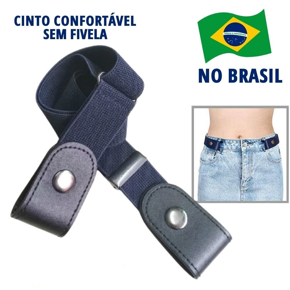 Cinto Masculino Feminino sem fivela Não aperta barriga Conforável ...