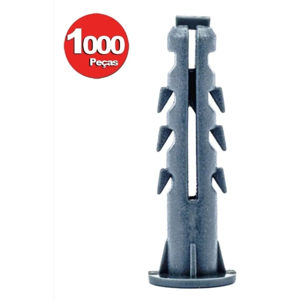 Bucha Plástica Com Aba Anel 8mm Para Parede 1000 unidades | Shopee Brasil