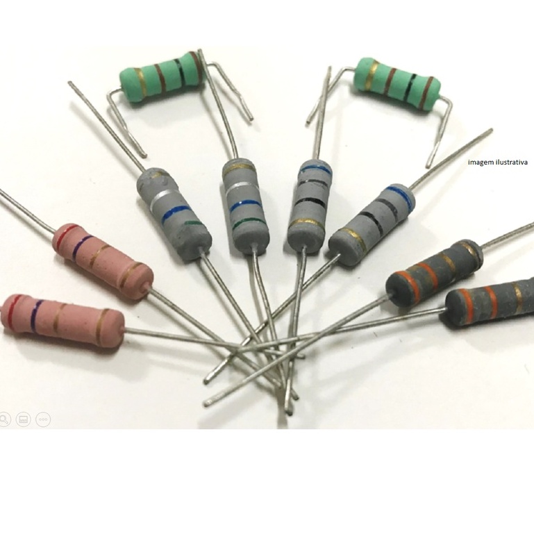 Resistor 3w - kit com 25 unidades - escolha um valor ohmico | Shopee Brasil