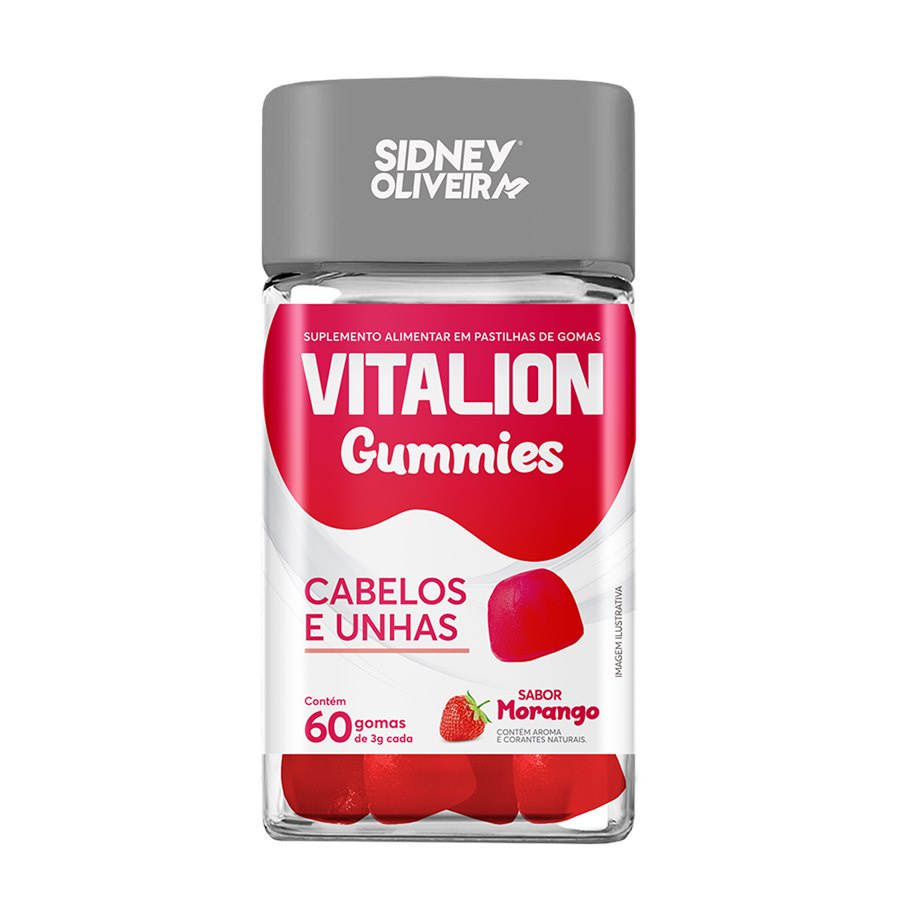 Vitalion Cabelos E Unhas Gummies 60 Gomas (sidney Oliveira) | Shopee Brasil