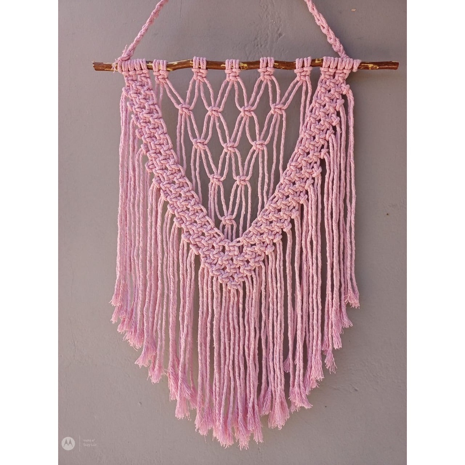 Painel Macrame Rosa | Shopee Brasil