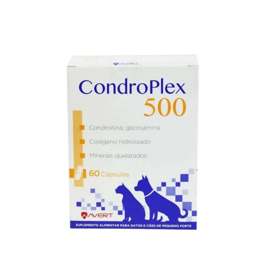 Condroplex 500 Para Cães E Gatos - C/ 60 Cápsulas Avert Original Envio ...