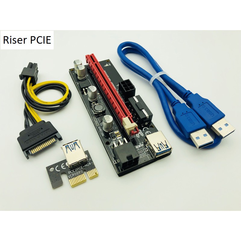 Cabo Riser PCIe - Extensor PCI-Express 1X para 16X Ver009s | Produto no ...
