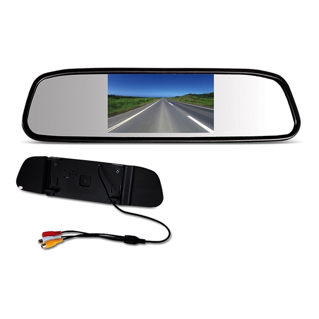 Espelho Retrovisor Monitor Para Camera De Re Tela Lcd 4,3 | Shopee Brasil