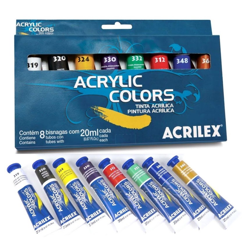 Tinta Acrilica Para Tela 20 Ml Acrilex Acrylic Colors | Shopee Brasil