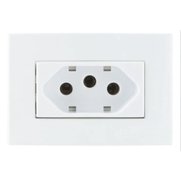 Tomada P/ Moveis Margirius 2p T 20a 250v Nbr | Shopee Brasil