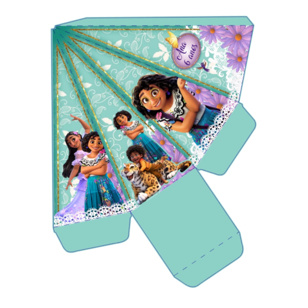 10 caixas piramide personalizadas ENCANTO lembrancinha festa infantil ...