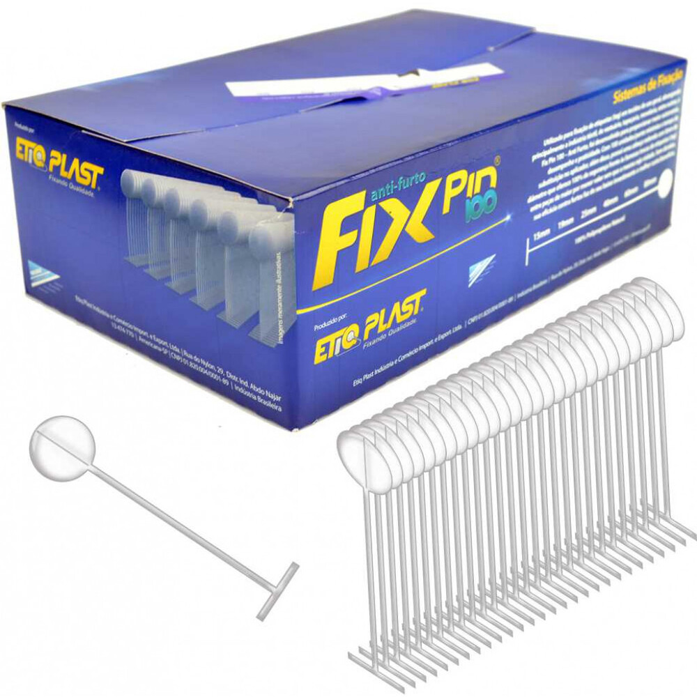 Pinos Plasticos Fix Pin 100 Paulimaq 40mm - 5000 Unidades | Shopee Brasil