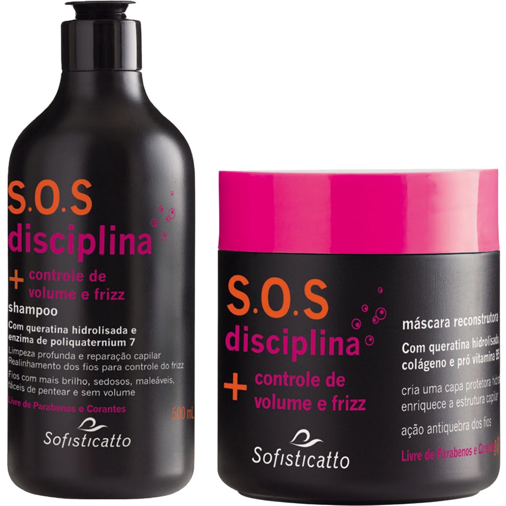 Kit Shampoo Condicionador SOS Disciplina Controle De Volume | Shopee Brasil