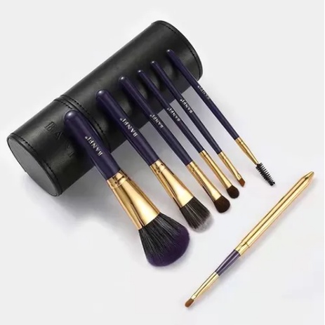 Kit Pincel Com 7 Peças Maquiagem + Estojo Case Profissional | Shopee Brasil