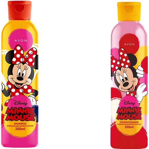 Kit Shampoo + Condicionar Minnie Mouse AVON 200mL CADA | Shopee Brasil