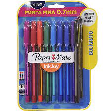 Caneta Esferográfica Paper Mate Kilometrica InkJoy com 10 - 0.7mm ...