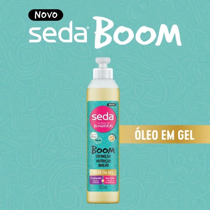 Óleo em Gel Seda Boom Definição Nutrição e Brilho com 200g | Shopee Brasil